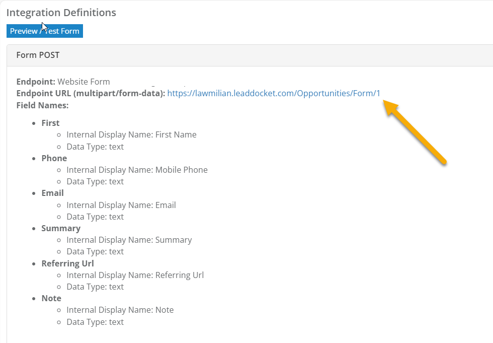 Gravity Forms Integration – Docket Launch