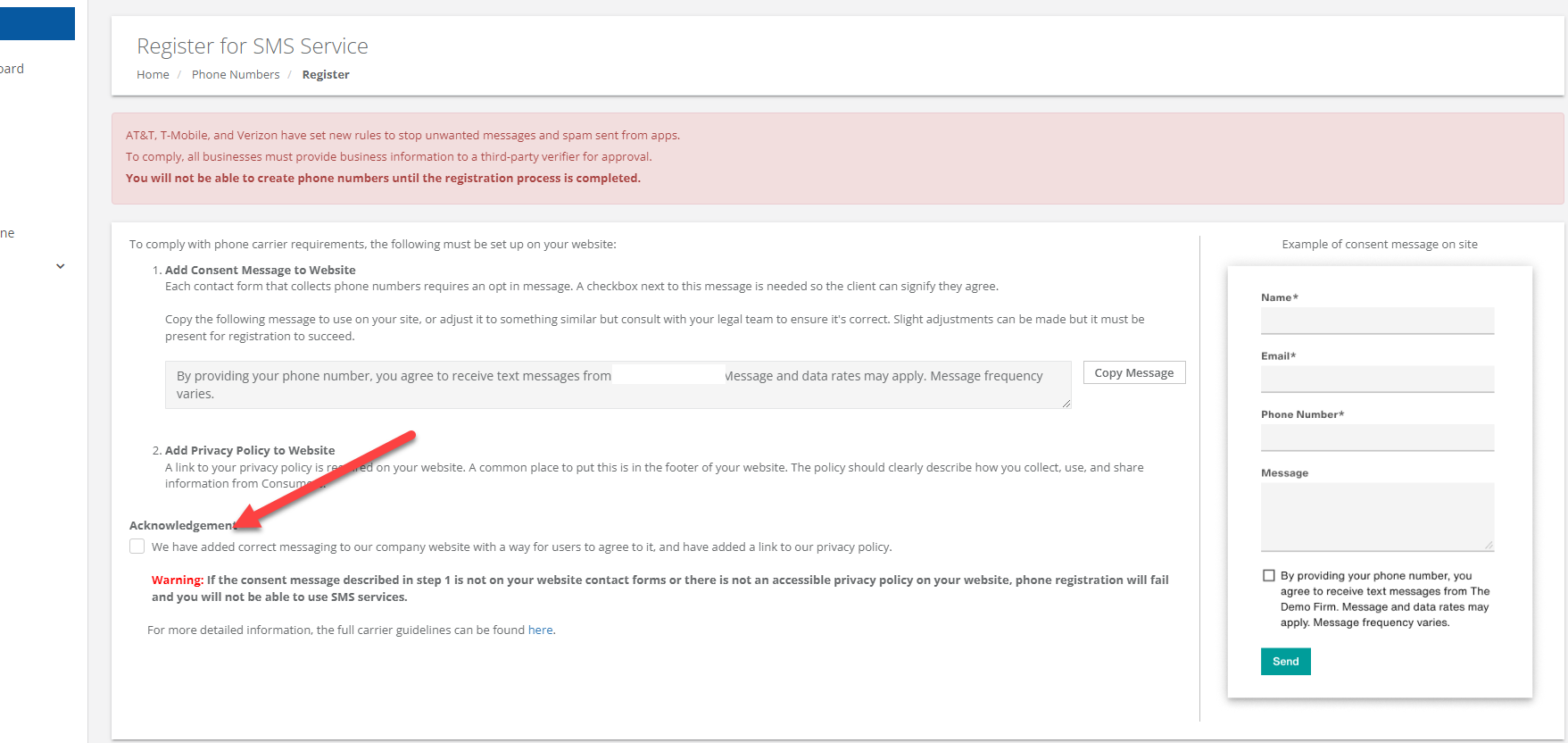 Texting Registration and TCPA Compliance – Docket Launch