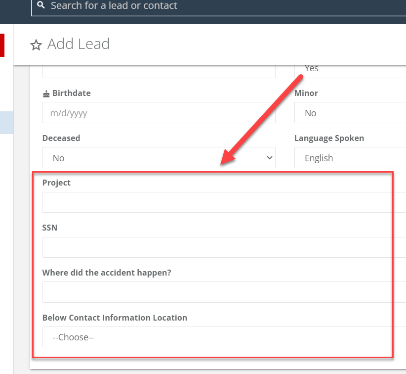 Lead Custom Fields - Adding / Editing / Removing – Docket Launch