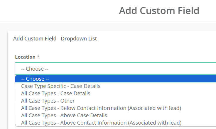Lead Custom Fields - Adding / Editing / Removing – Docket Launch