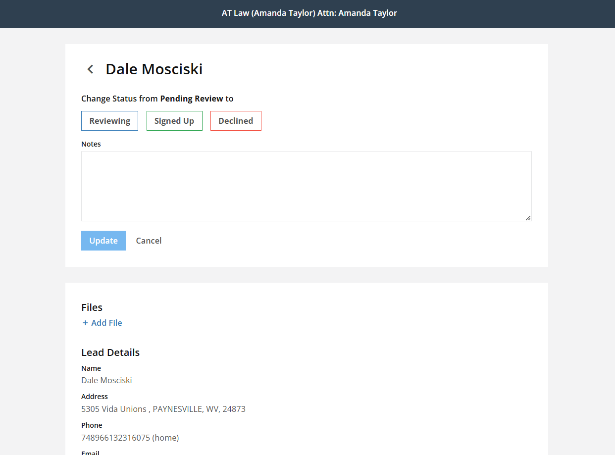 Referral Process in Lead Docket – Docket Launch