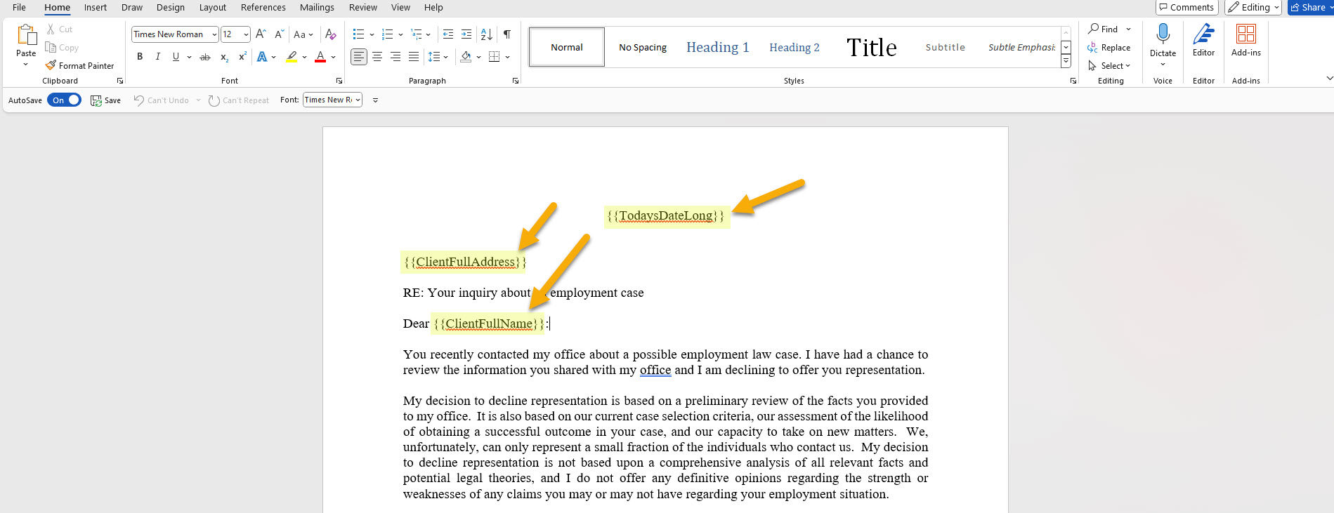Document Templates – Docket Launch