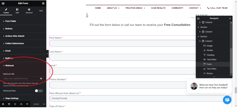 Elementor Forms Integration with Lead Docket – Docket Launch